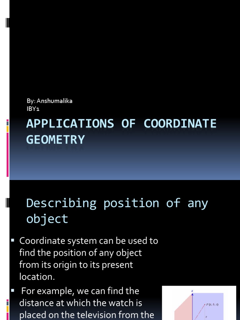 Applications of Coordinate Geometry | PDF