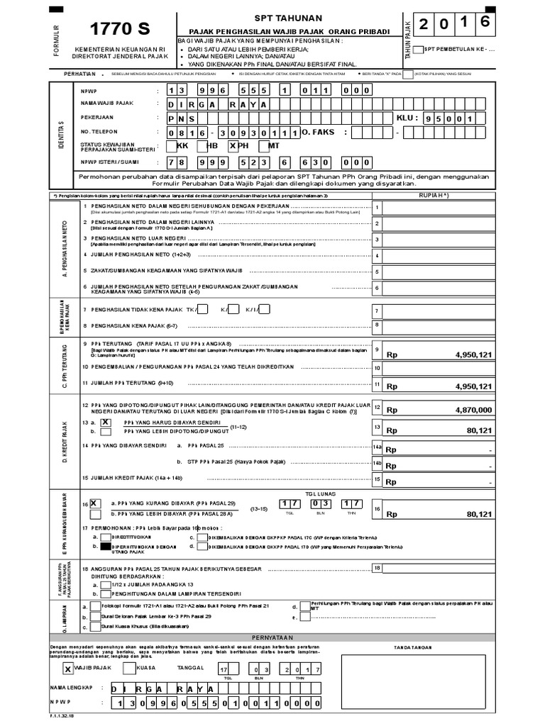Formulir-Spt-1770-S (SUAMI) | PDF