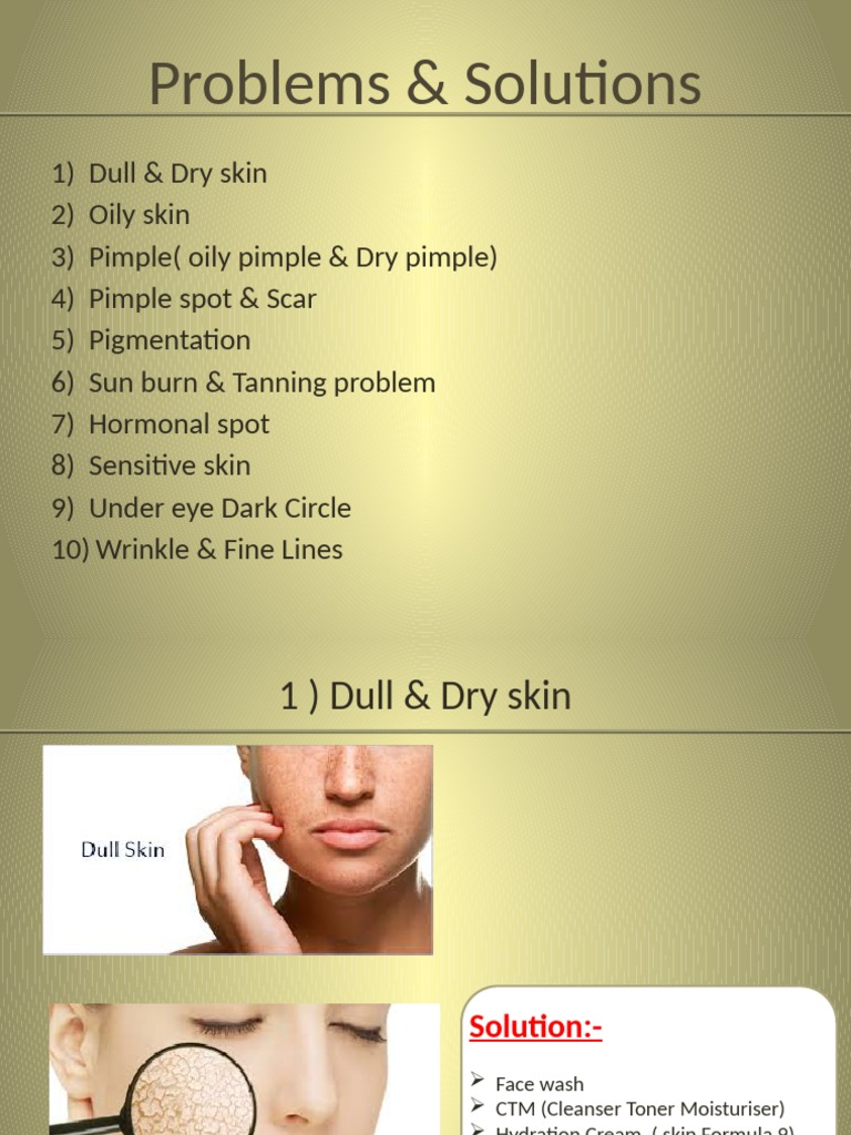Skin - Problem & Solution | PDF | Pimple | Toiletry