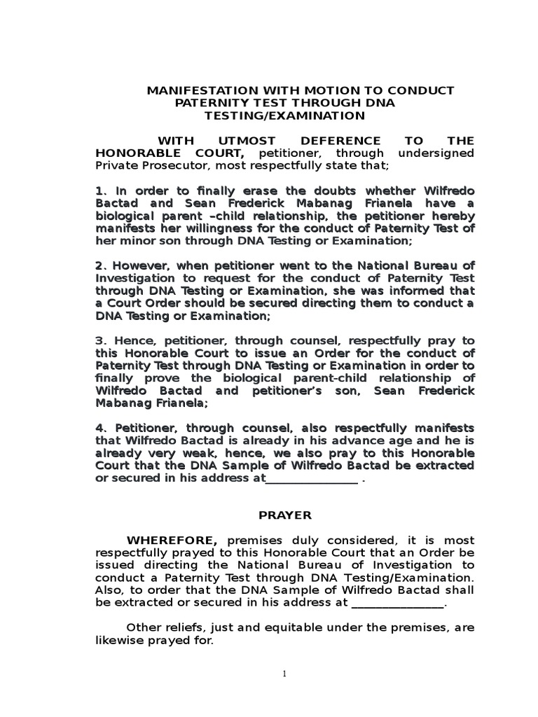 Motion DNA Test | PDF