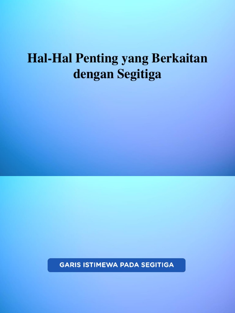 Dalil-Dalil Segitiga | PDF