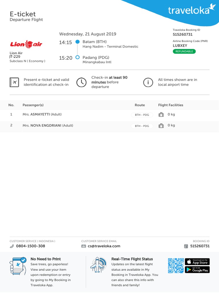 Flight Eticket PDF | PDF | Airlines | Aviation