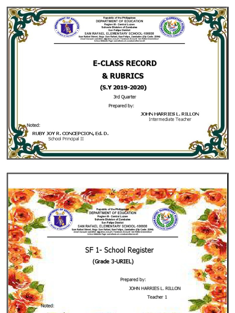 E Class Record Cover | PDF