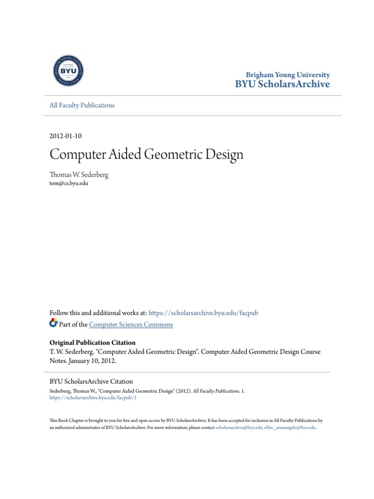Computer Aided Geometric Design PDF | PDF | Abstract Algebra ...