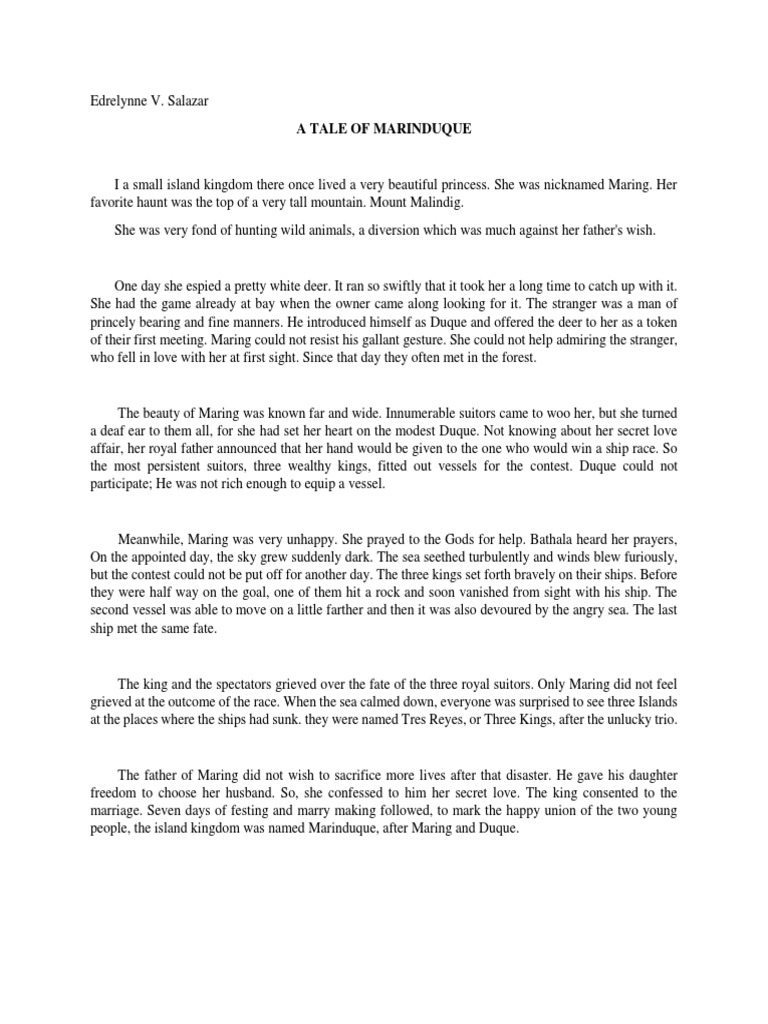 Tale of Marinduque | PDF