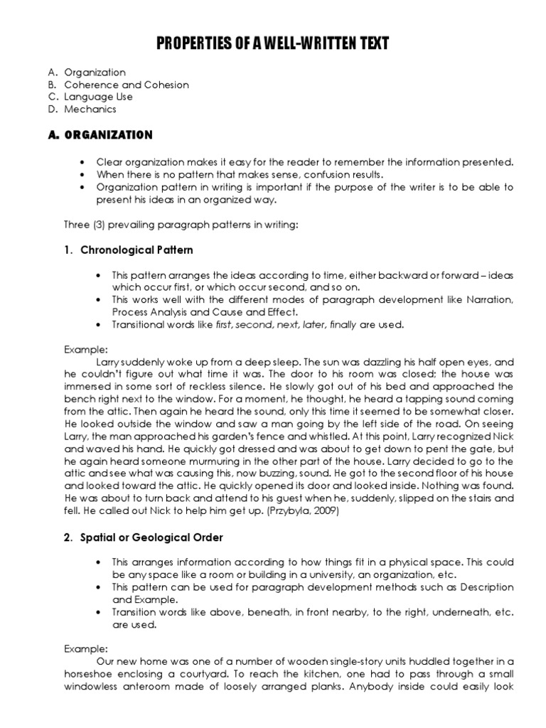Key Elements of Effective Writing | PDF | Subject (Grammar ...