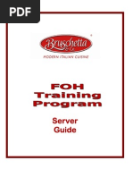 Server. Training Manual | PDF | Waiting Staff | Restaurants