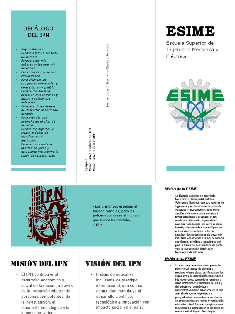 Decálogo y Misión del IPN | PDF | Ingeniería | Educación más alta