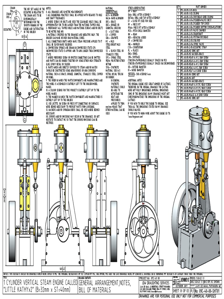 09C-40-00-A3-SHEET-01 - Sheet1 | PDF | Steam Engine | Screw