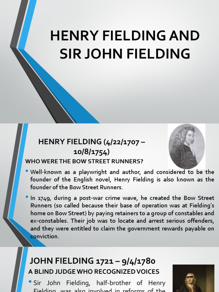 Henry Fielding | PDF | Henry Fielding | Police