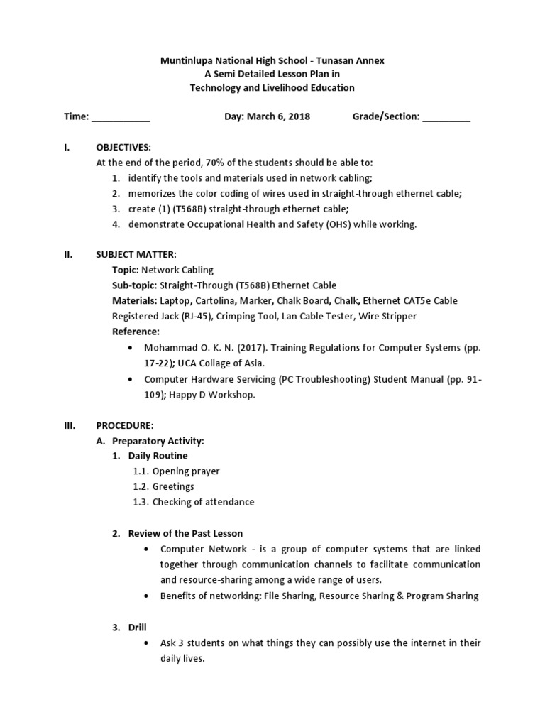 Network Cabling Pdf Electrical Connector Computer Network