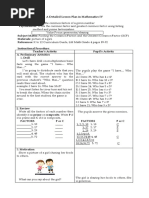 Detailed Lesson Plan in MATHEMATICS Grade 4 Solves Routine and Non ...
