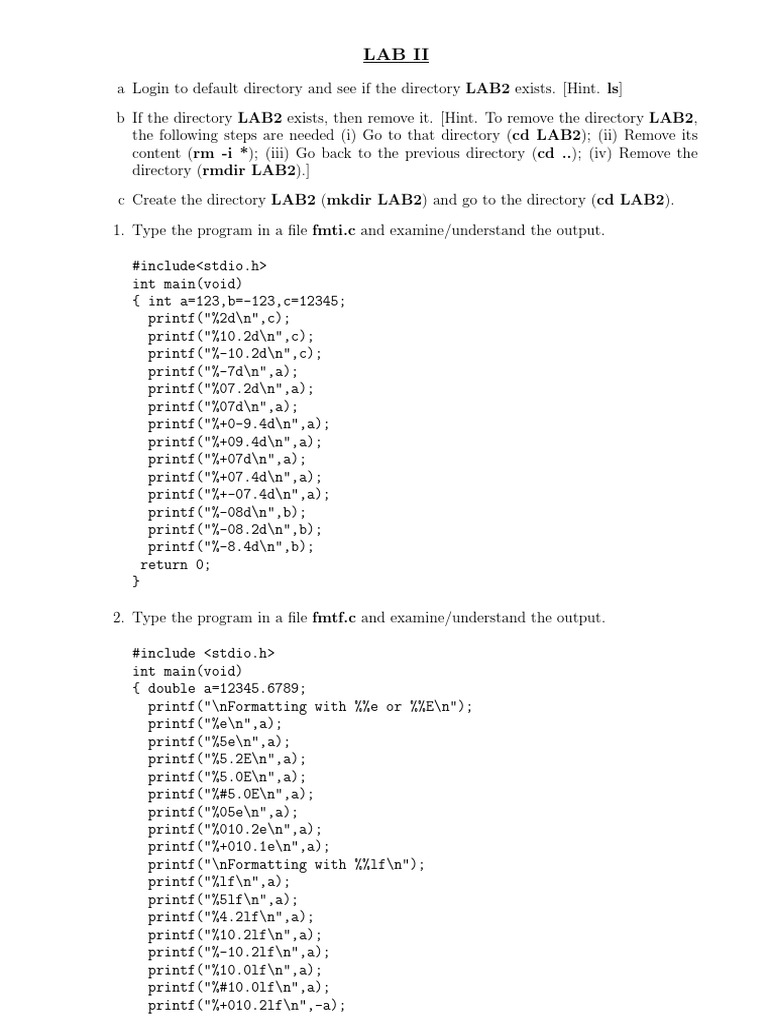 Lab 2 | PDF | Integer (Computer Science) | Computer Science