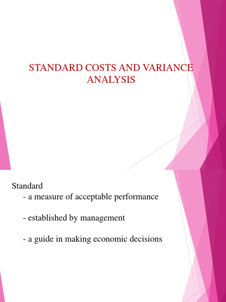 Standard Costing & Variance Analysis Guide | PDF | Prices | Variance