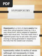 Hyper Poetry | PDF | Blog | Speculative Fiction