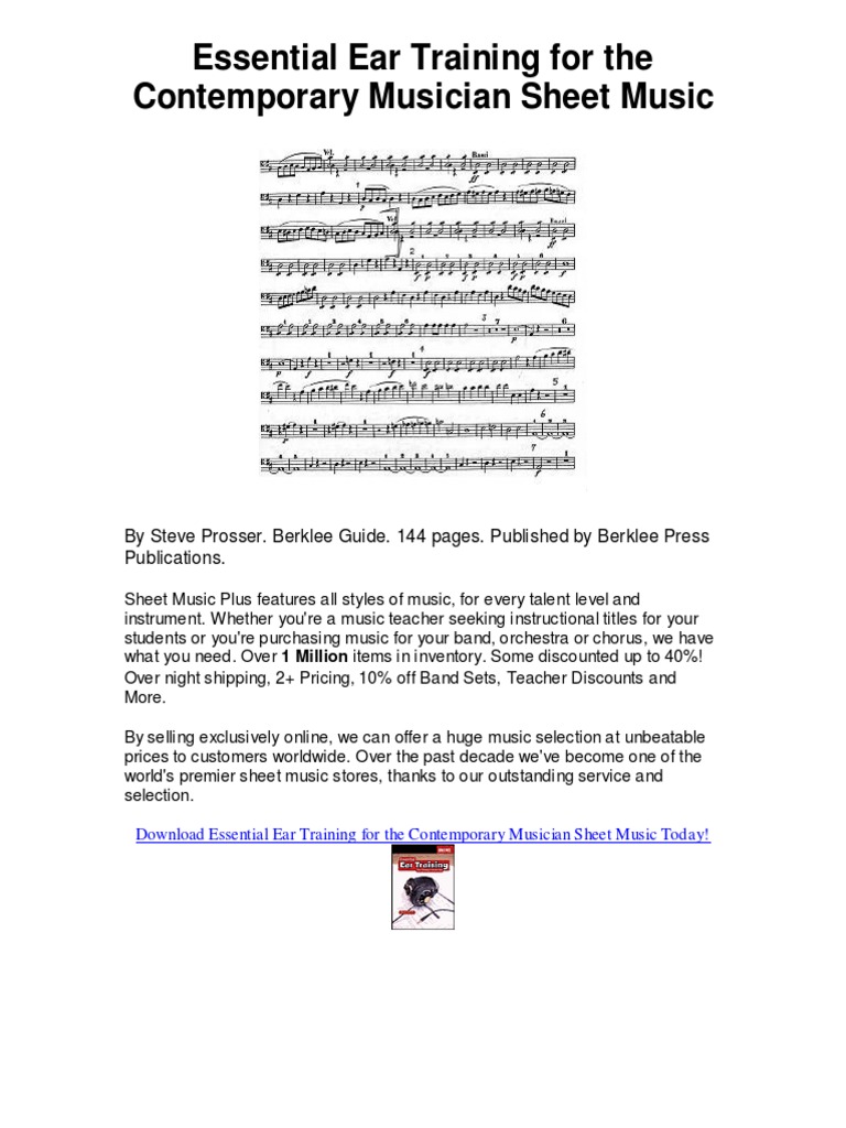 Essential Ear Training For The Contemporary Musician Sheet Music | PDF