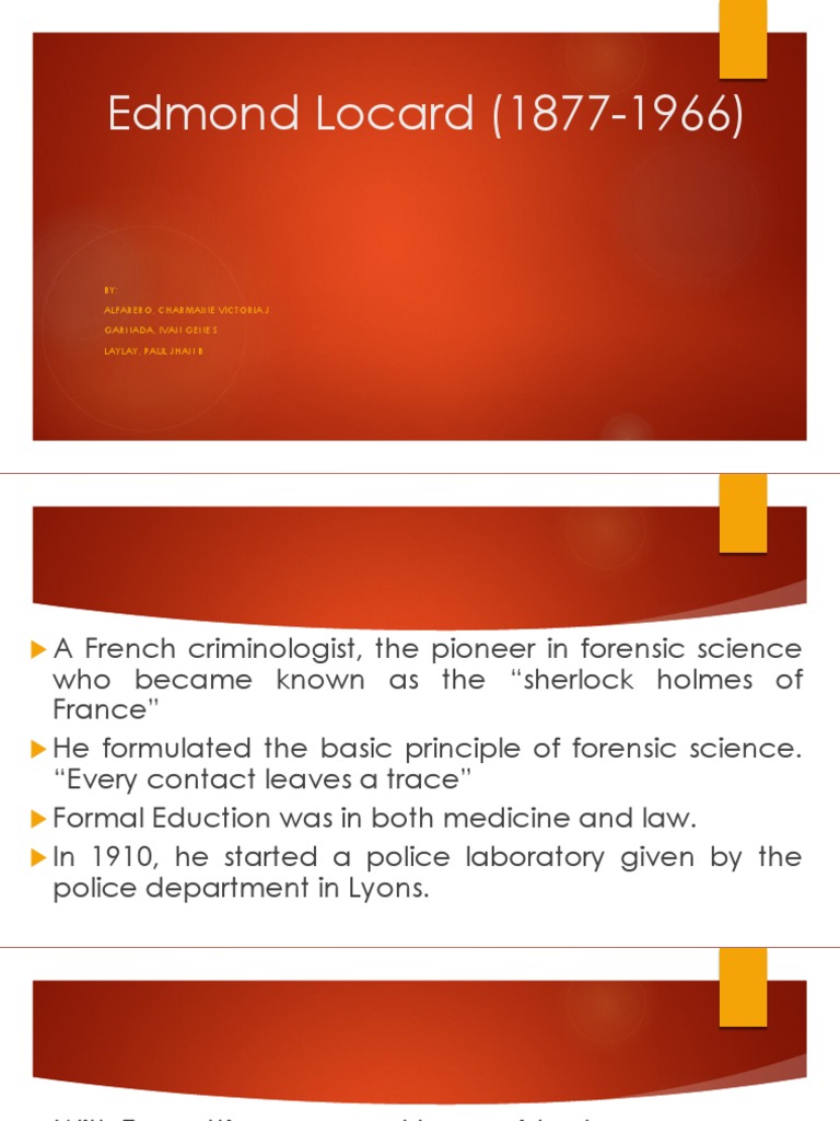 Edmond Locard (1877-1966) | PDF