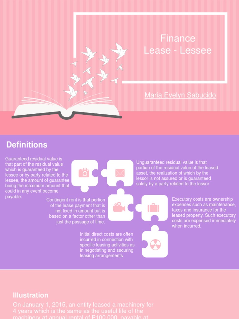 Finance Lease Concepts and Examples | PDF | Lease | Present Value