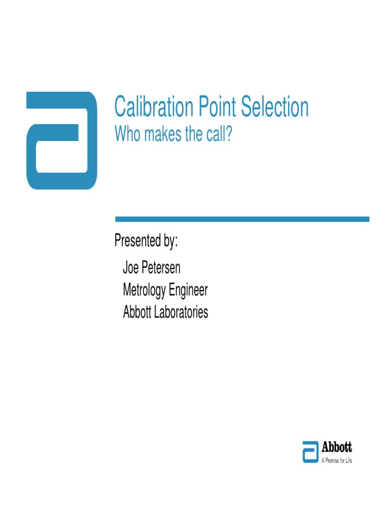 Abbott Calibration Point Selection - PRINTED PDF | PDF | Calibration ...