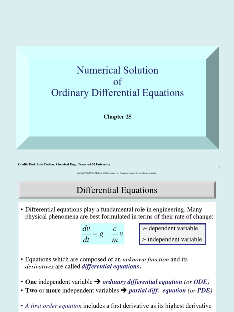 Chap Ode | Download Free PDF | Differential Equations | Ordinary ...