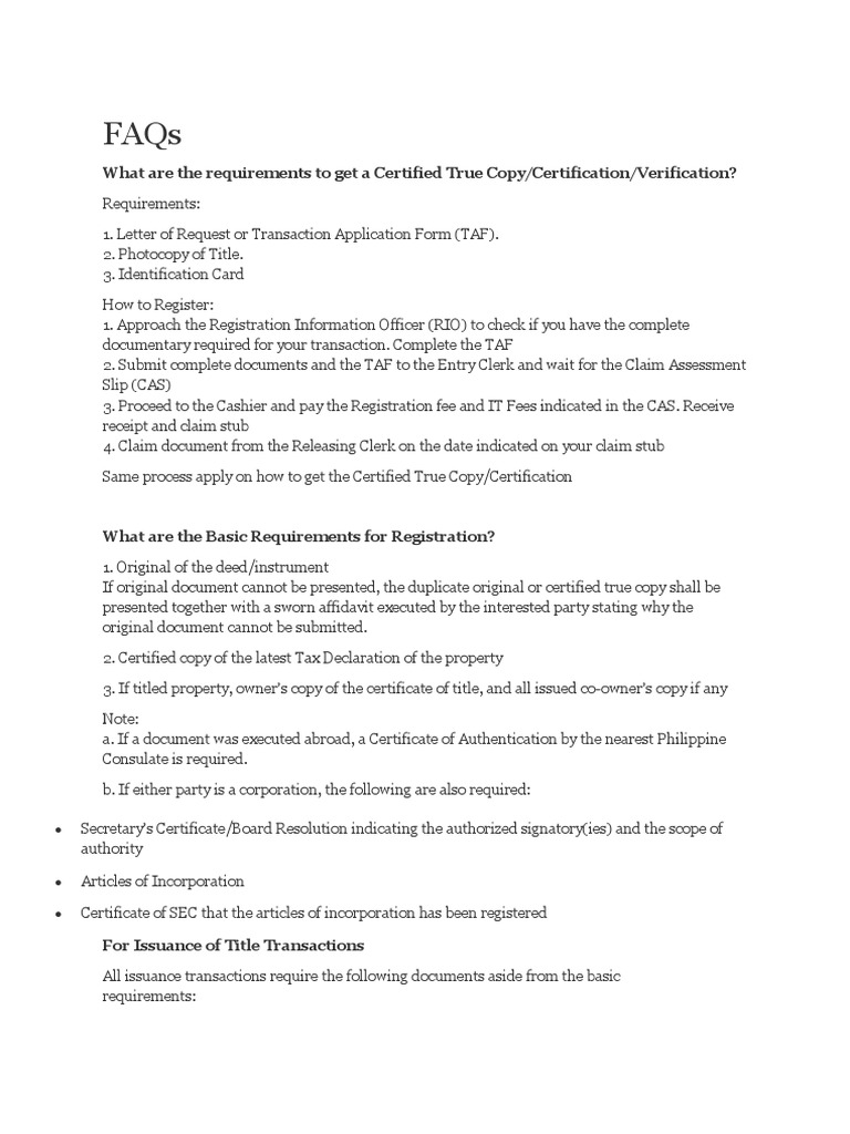 LRA Certification and Registration Requirements | PDF | Real Property ...