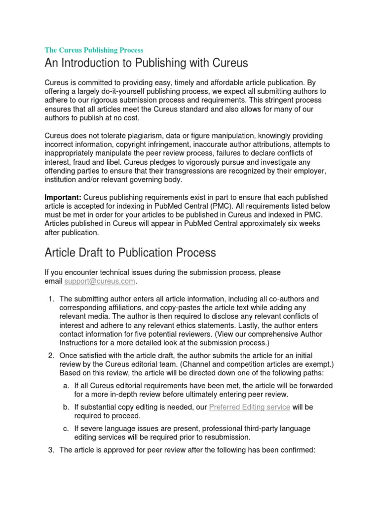 Cureus-Authors Guide | PDF | Institutional Review Board | Informed Consent