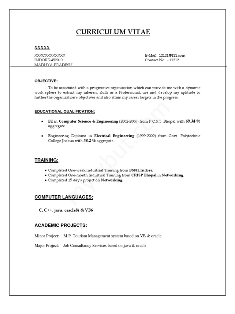 CV of Computer Science Graduate | PDF