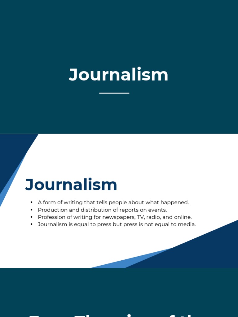 Lecture 3 - Journalism, Four Theories of The Press PDF | PDF