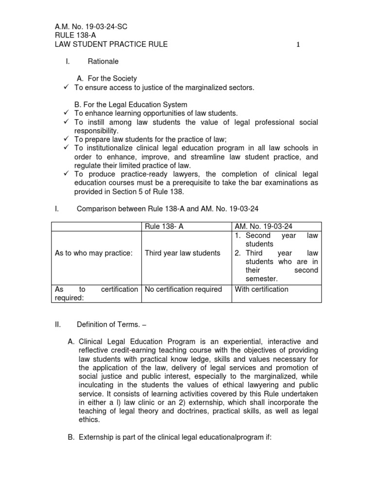 Law Student Practice Rule | PDF | Legal Education | Lawyer