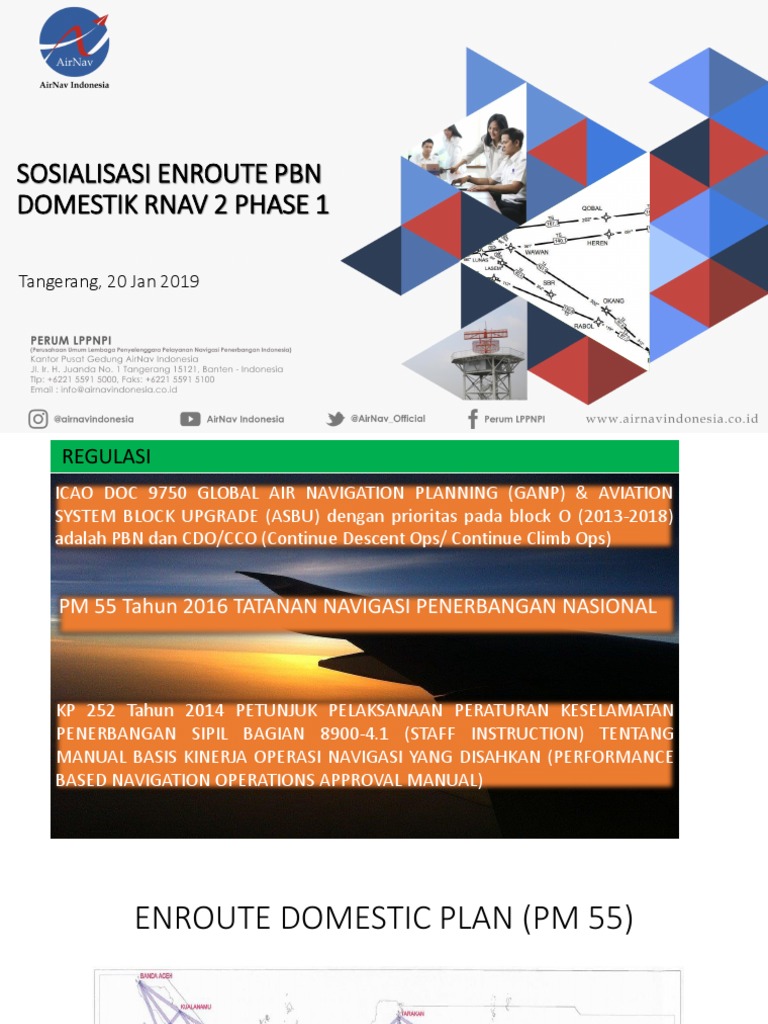 Implementasi Enroute PBN Domestik Rnav 2 Phase 1 PDF | PDF