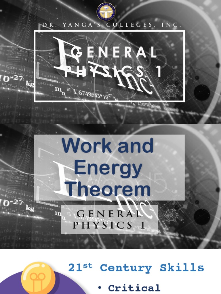 13-General Physics 1-Work and Work-Energy Theorem PDF | PDF | Temporal ...