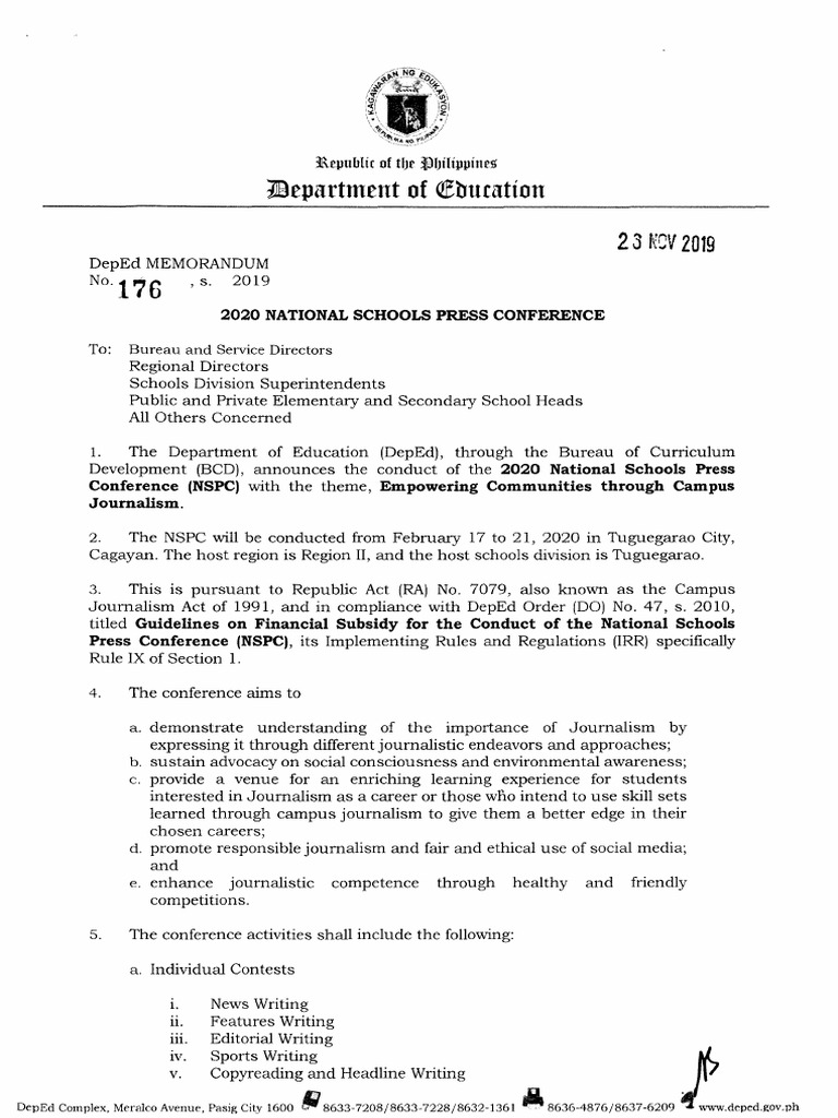 NSPC Guidelines and Memorandum 2025 | PDF | Finance & Money Management