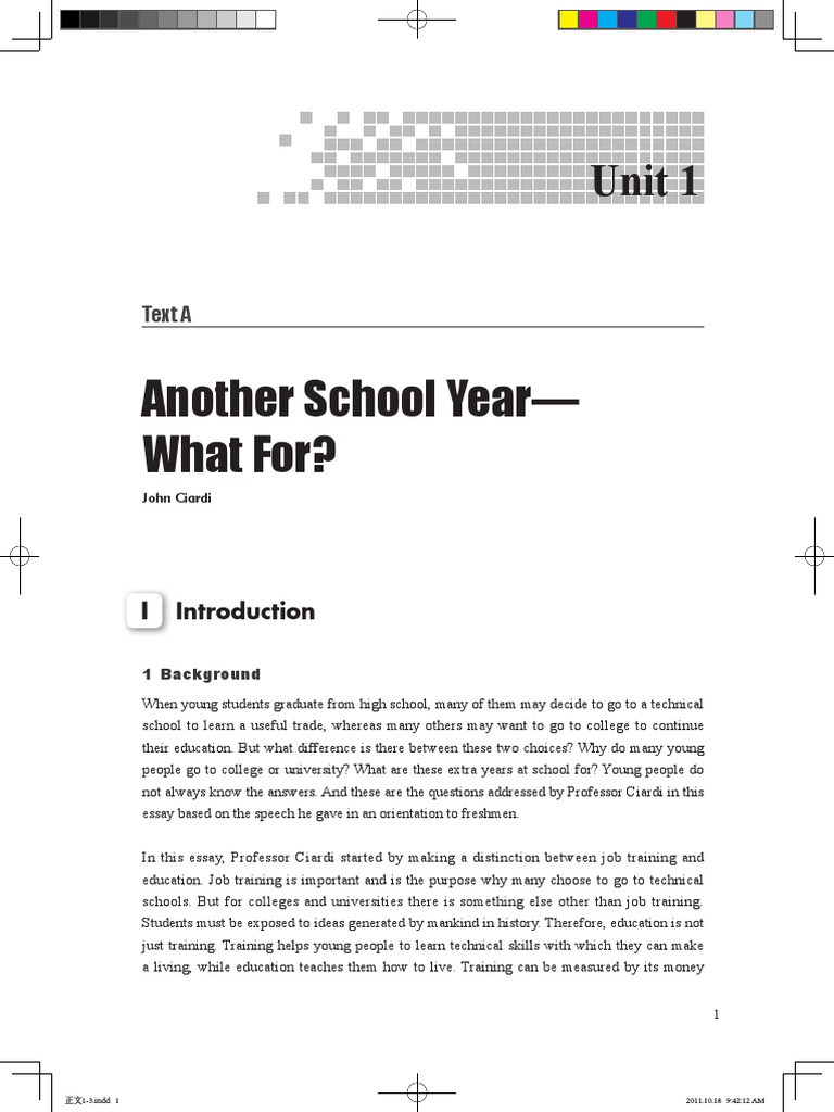 Take On Another School Year Why PDF | Download Free PDF | Human | Mind