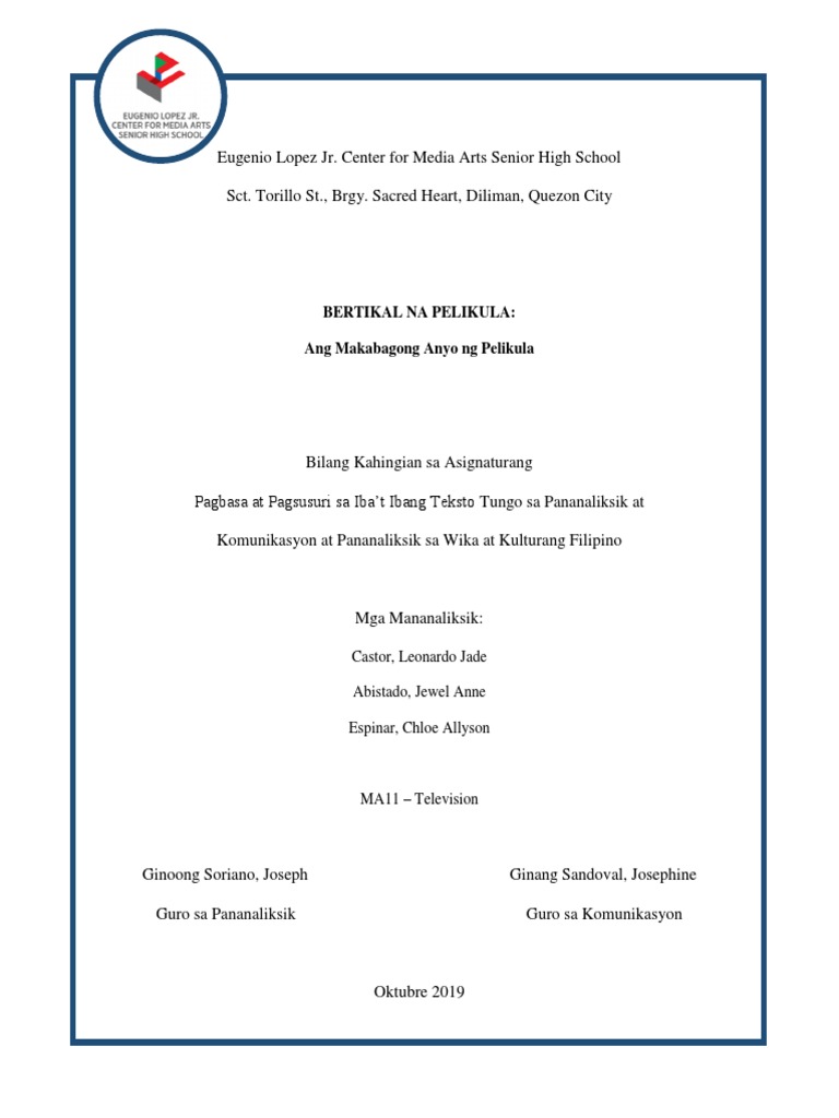 Filipino Research Final | PDF