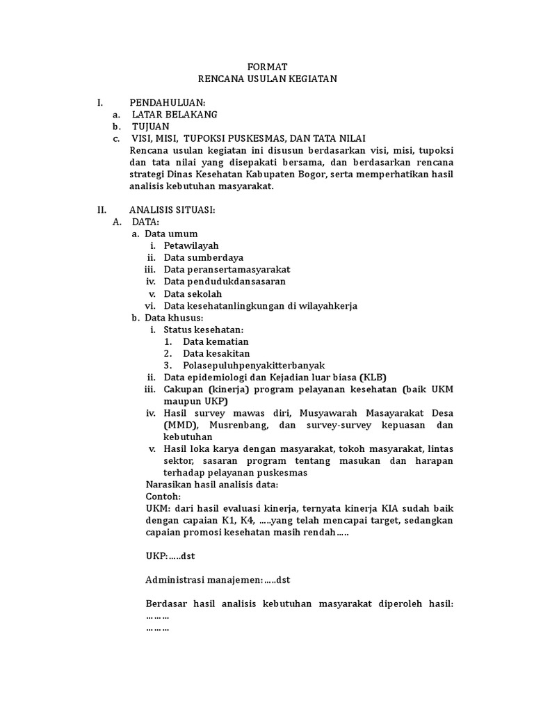 Contoh FORMAT RUK | PDF