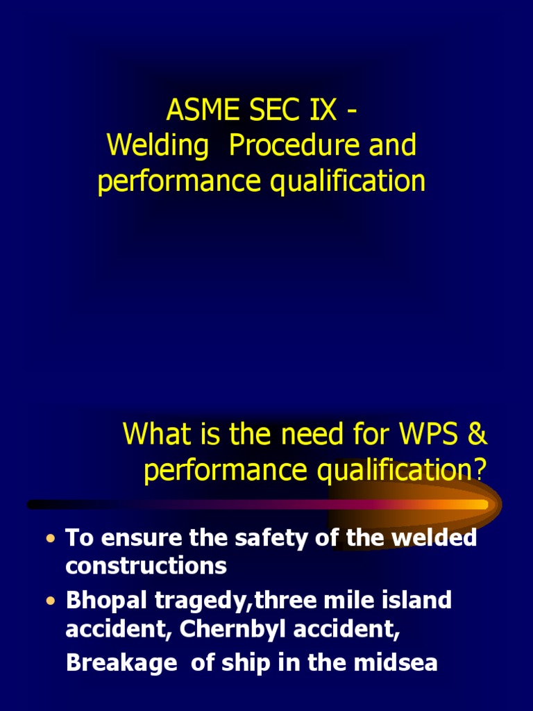 ASME Sec IX: Welding Procedure Guide | PDF | Welding | Construction