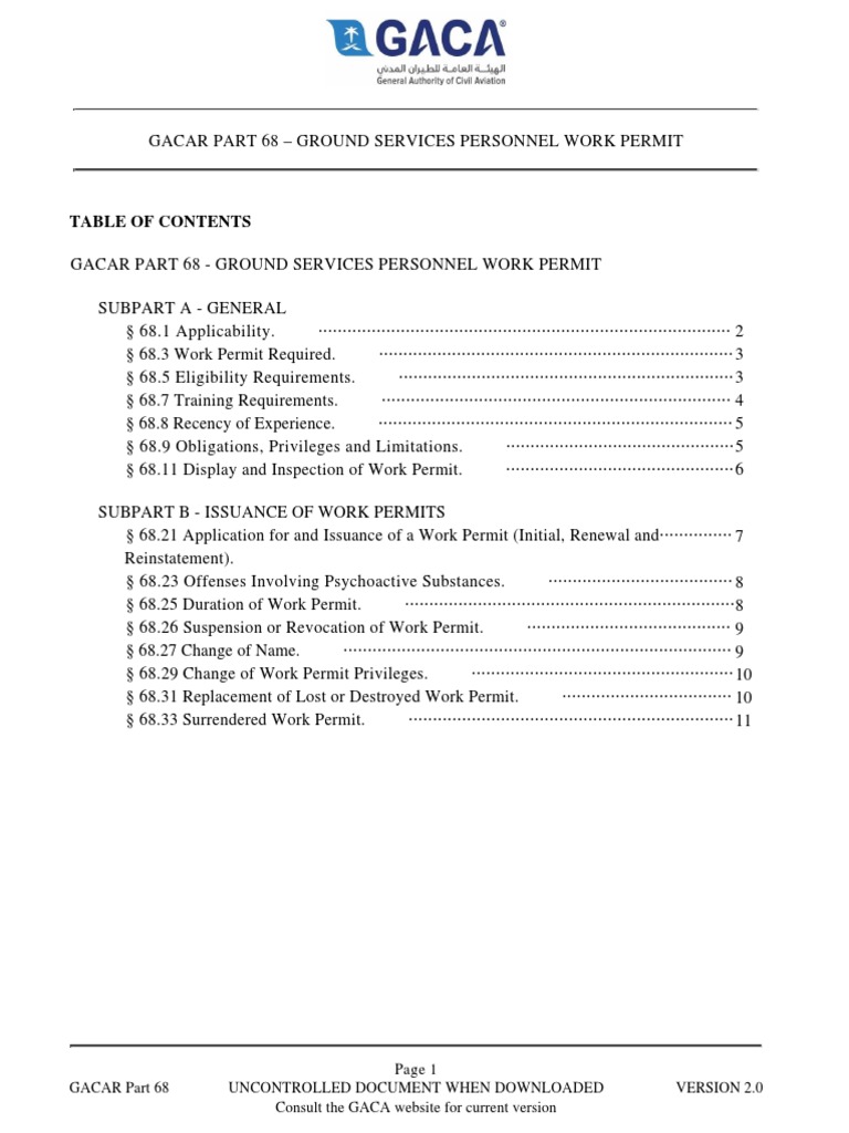 Gacar Part 68 | PDF | Identity Document | Employment