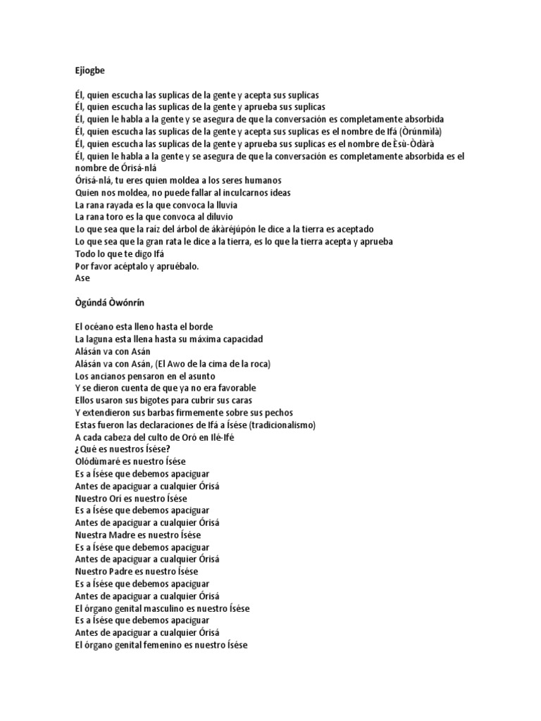 Sabiduría de Ifá: Gratitud y Apaciguamiento | PDF | Perdón | Santeria
