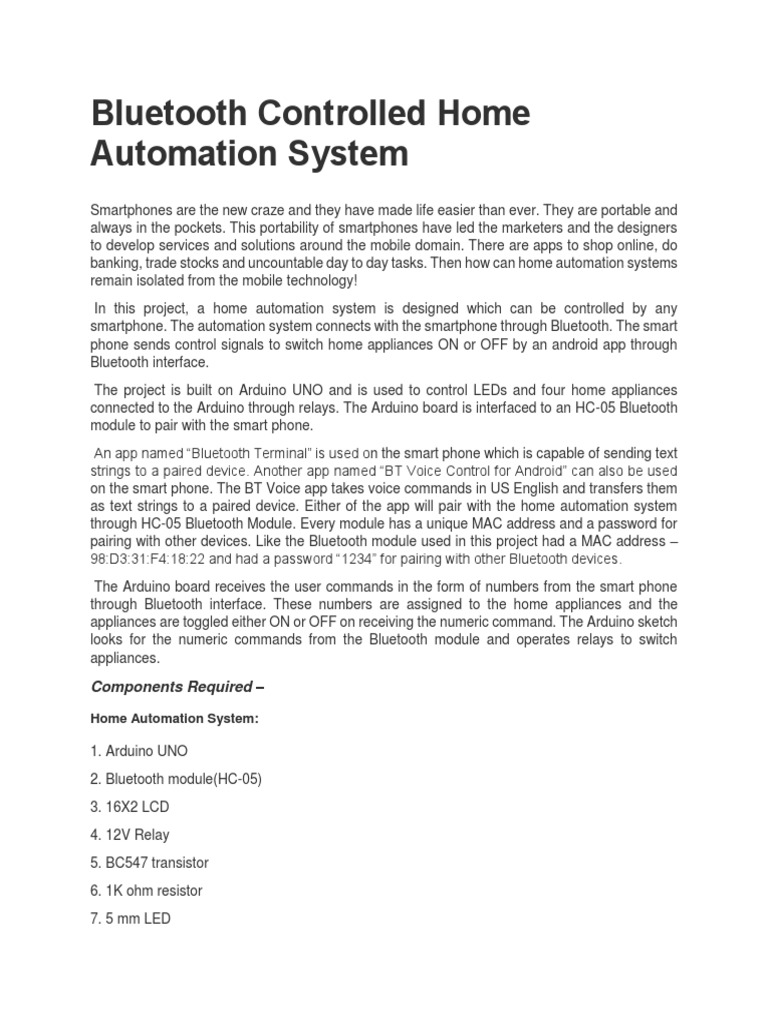 BT Projects | PDF | Bluetooth | Arduino