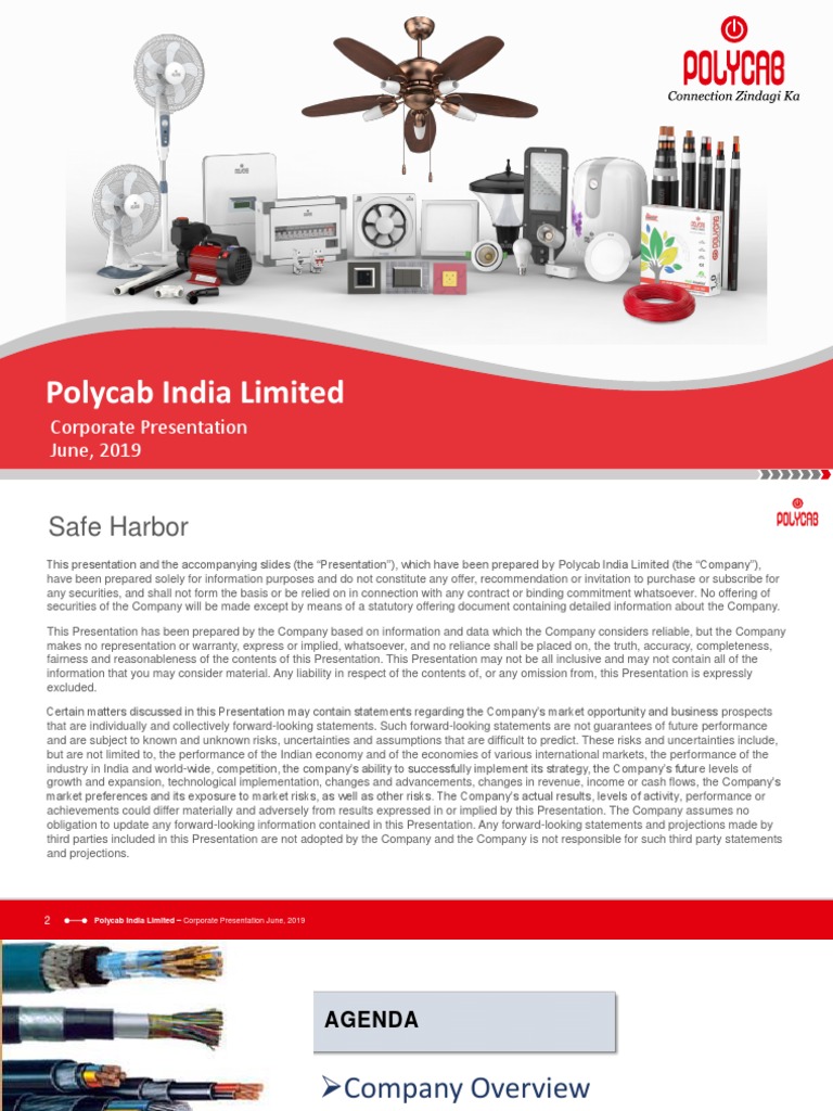 POLYCAB 13062019132411 Polycabearningspresentation 098 | PDF | Economic ...