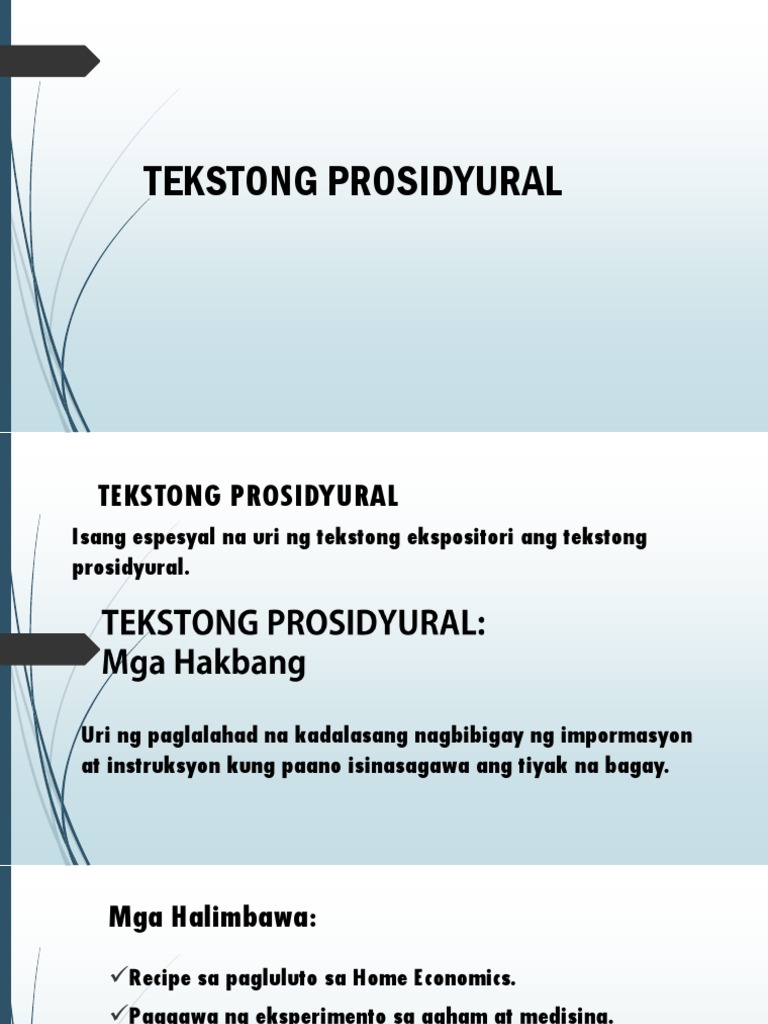 TEKSTONG PROSIDYURAL