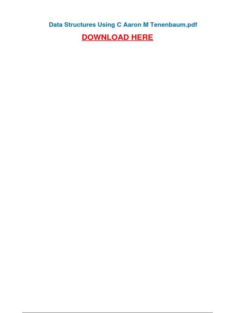 Data Structures Using C Aaron M Tenenbaum PDF | Download Free PDF | C ...