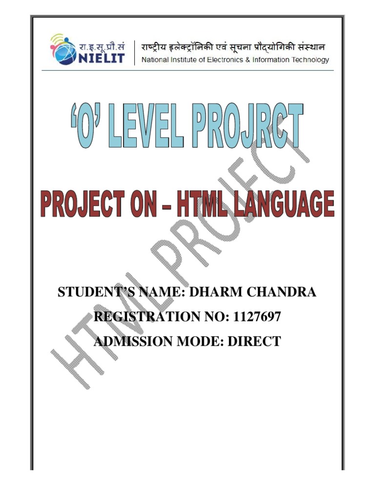 O Level Project HTML Programe PDF | Download Free PDF | Html | Html Element