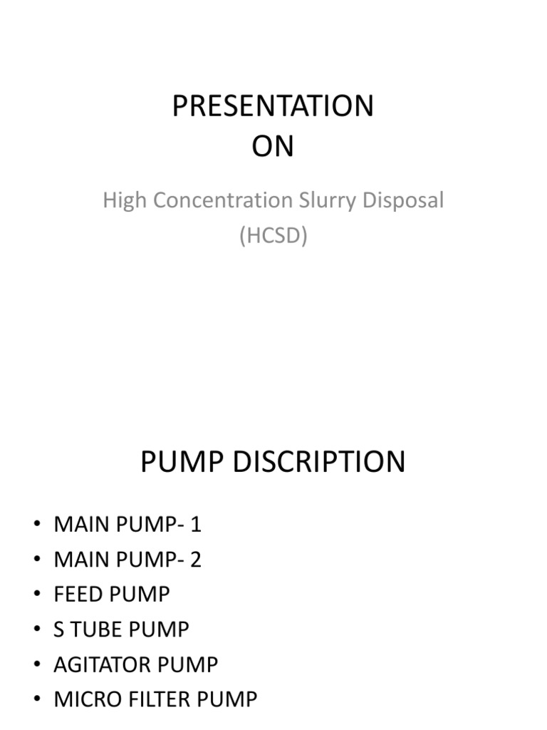 HCSD | PDF | Pump | Chemical Engineering