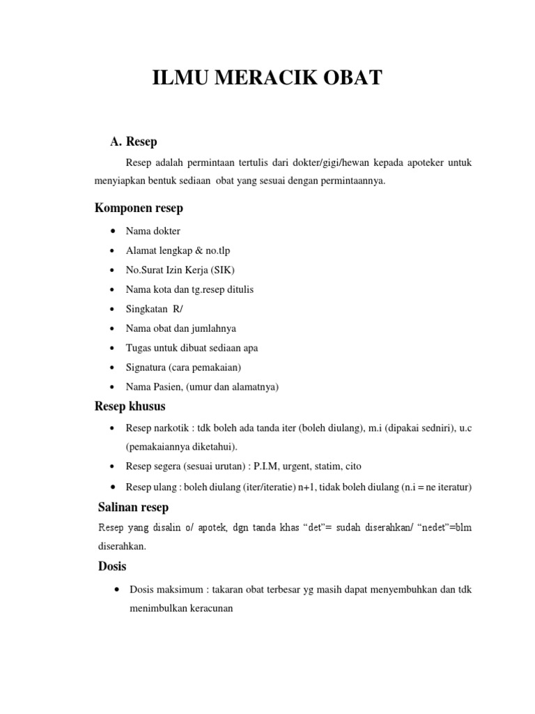 Ilmu Meracik Obat | PDF | Kesehatan Holistik