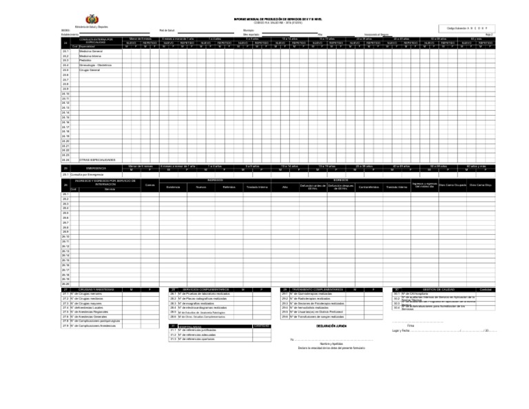 Form 301b Hoja 1 | PDF | Especialidades Medicas | Medicina CLINICA