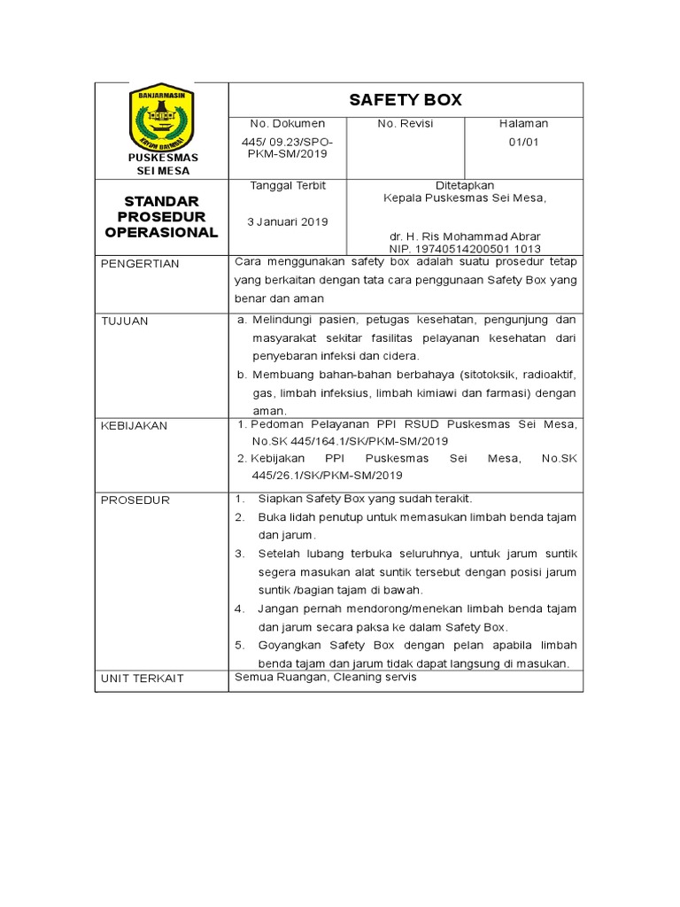 SPO Safety Box | PDF