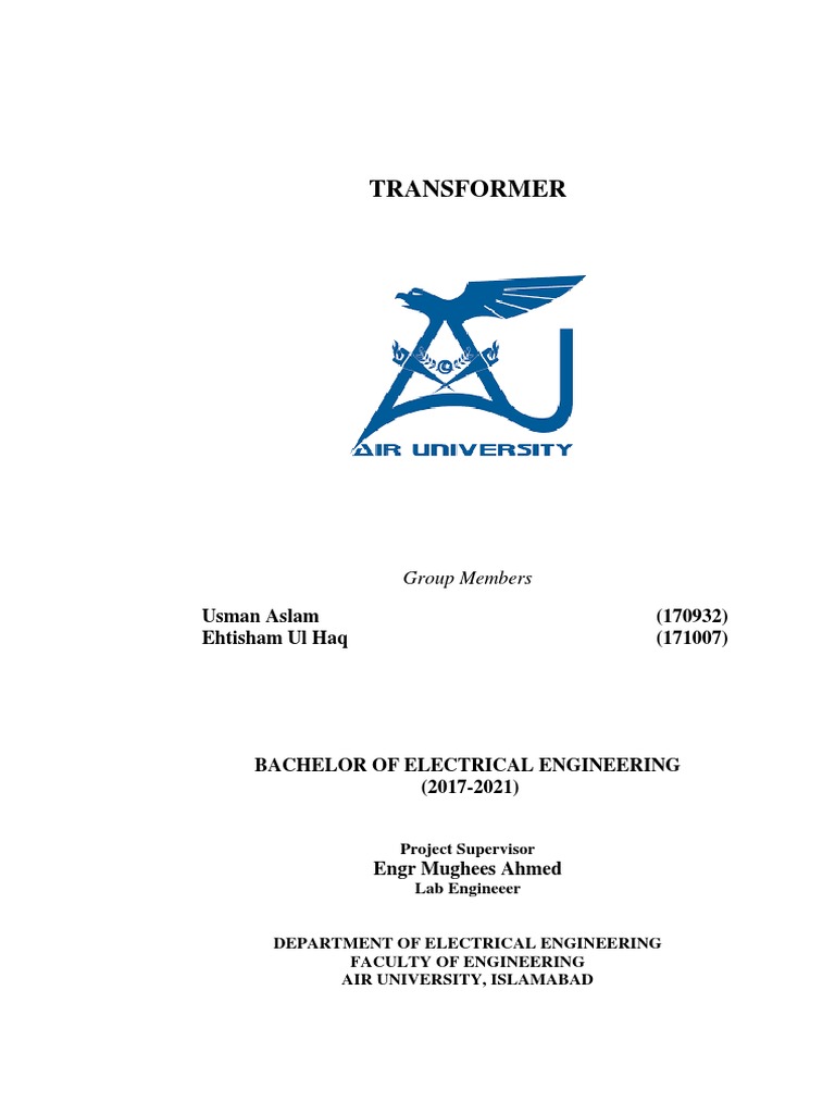 Transformer Project Report | PDF | Transformer | Electronic Engineering