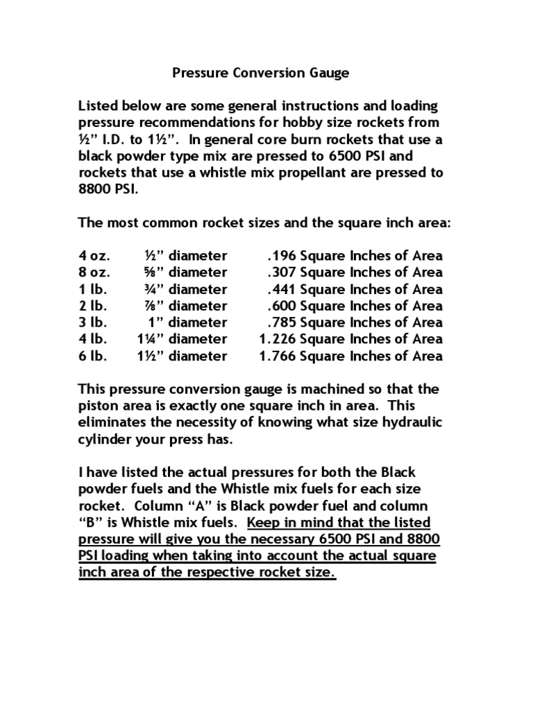 Pressure Conversion Gauge PDF | PDF