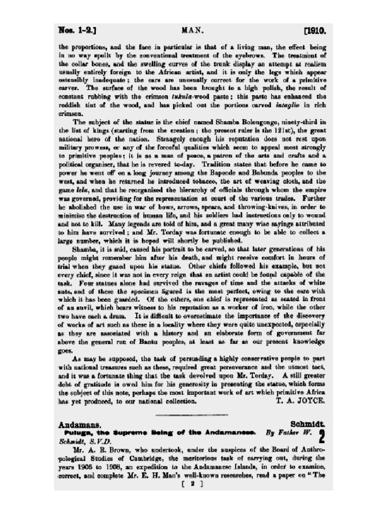 Puluga: Supreme Being of Andamanese | PDF | History